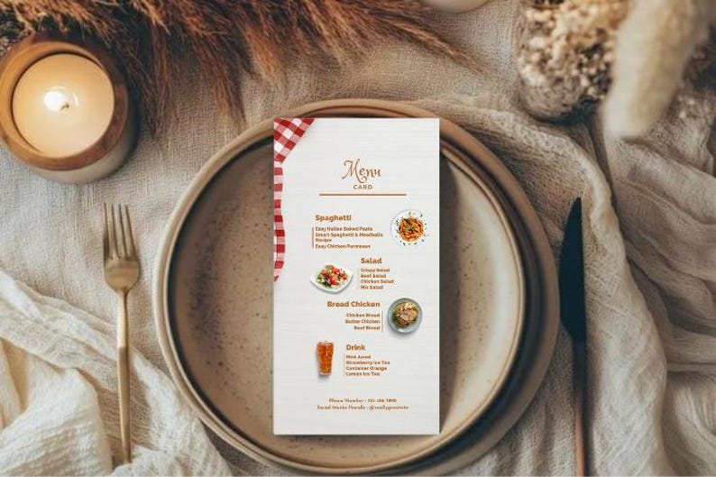 Rustic Restaurant Style Menu Card | Customizable Menu Design ...
