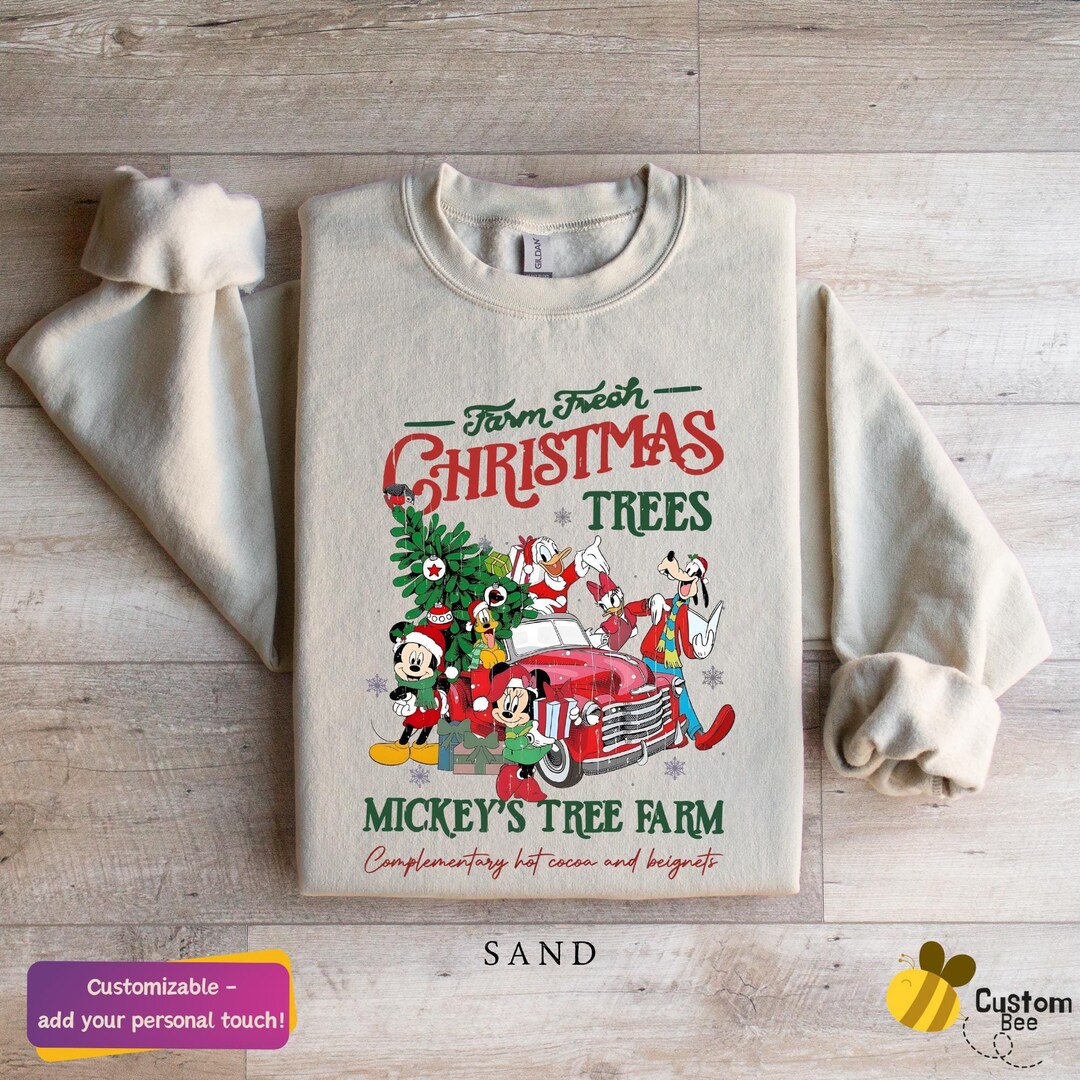 Farm Fresh Trees Disney Mickey’s Tree Farm Sweatshirt Hoodie T-shirt ...