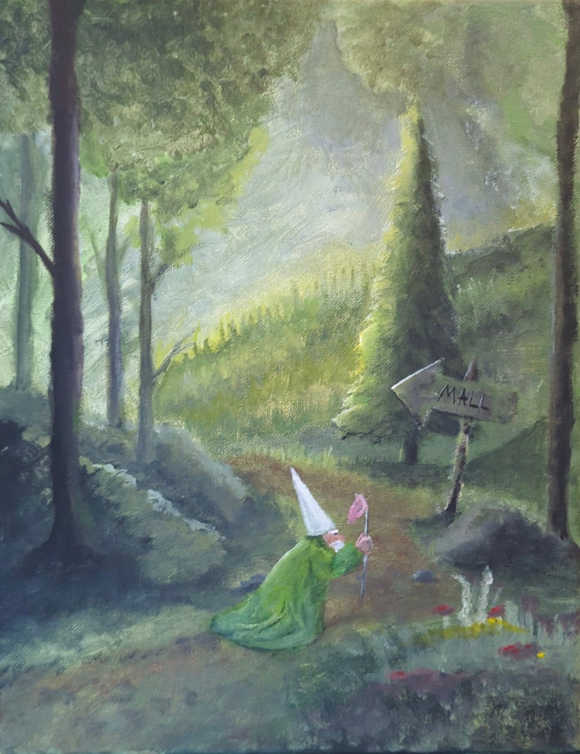 Crawly Gnome Print - Etsy