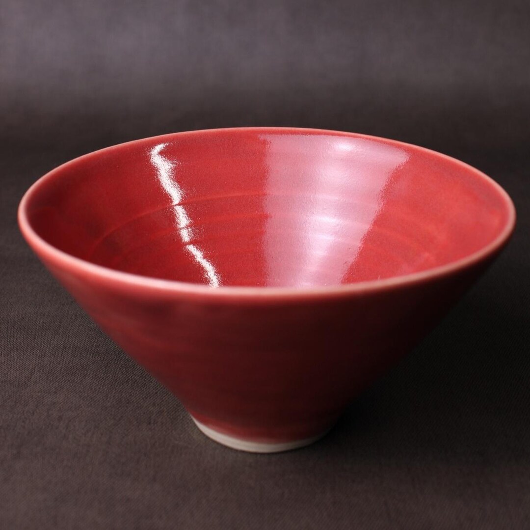 Angular Red Ceramic Bowl | for Keys or Small Trinkets | Stoneware ...