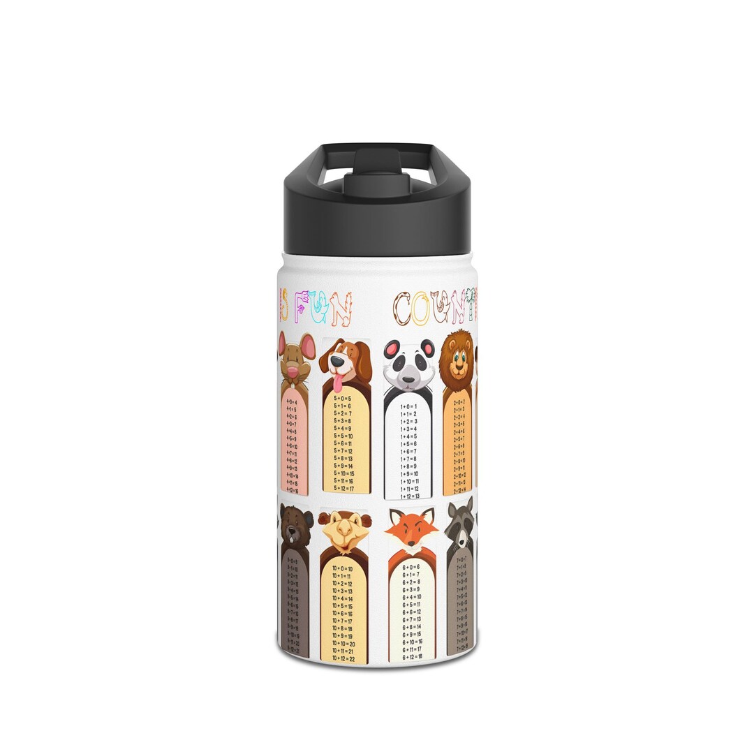 COUNTING IS FUN Custom Water Bottle Personalized Gift for Kids ...