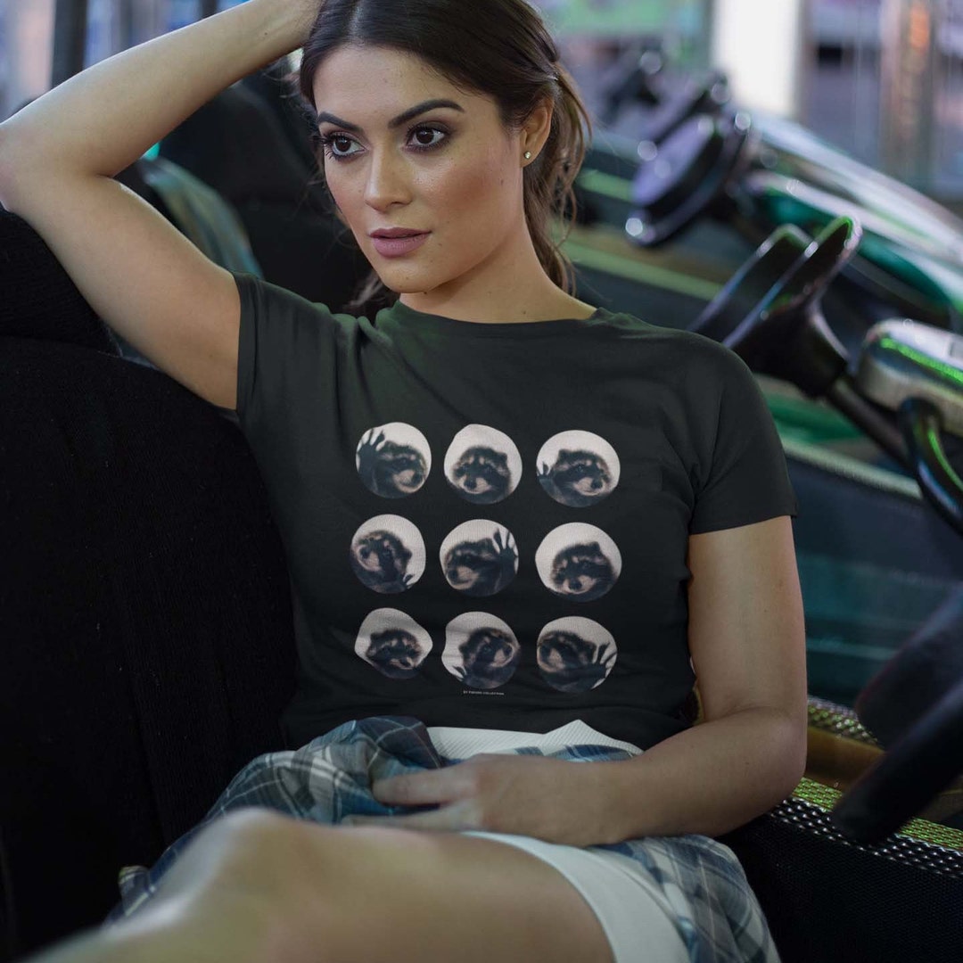 Pedro Raccoon Meme Ladies T-shirt, Funny Animal Tee, Viral Racoon Face ...