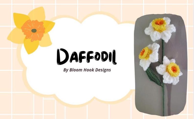 Daffodil Crochet Flower Tutorial - Etsy