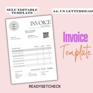 Blank Invoice Template, Basic Invoice Template, Editable Invoice ...