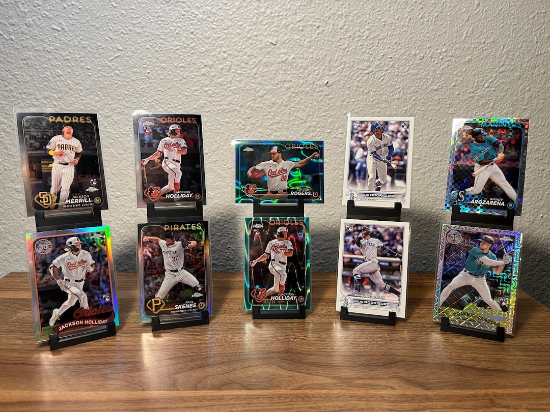 Tiered Baseball Card Holder: Two-level Trading Card Display - Etsy