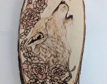 Wolf Wood Burning Wood Burning Pyrography - Etsy