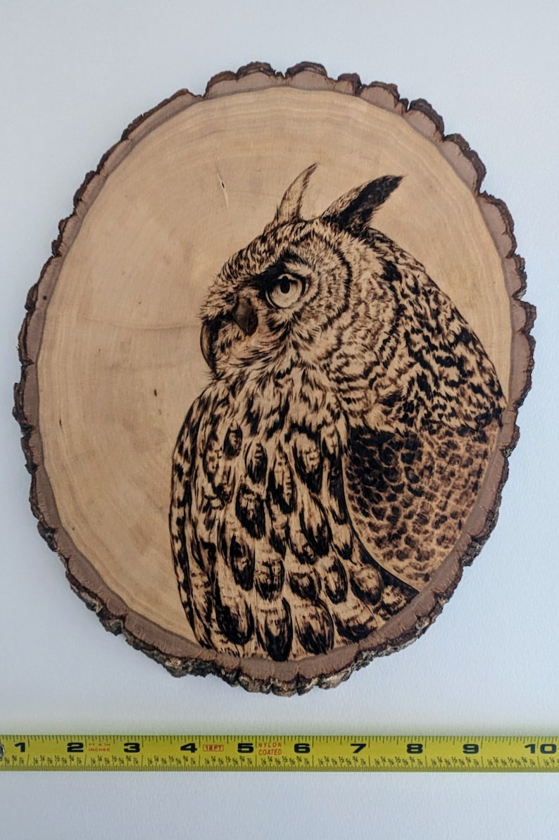 Wood Burned Owl - Wood Burning - Pyrography - Etsy