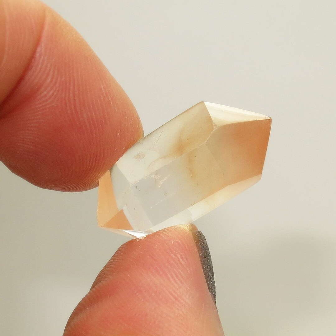 Polished Orange Hematoid Inclusions Phantom Quartz Crystal Point From ...