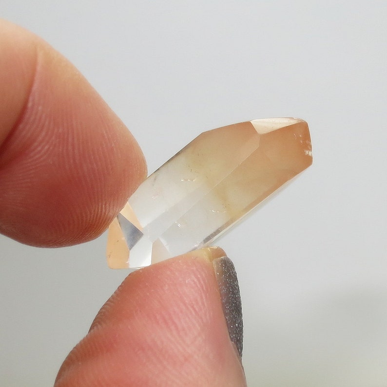 Polished Orange Hematoid Inclusions Phantom Quartz Crystal - Etsy