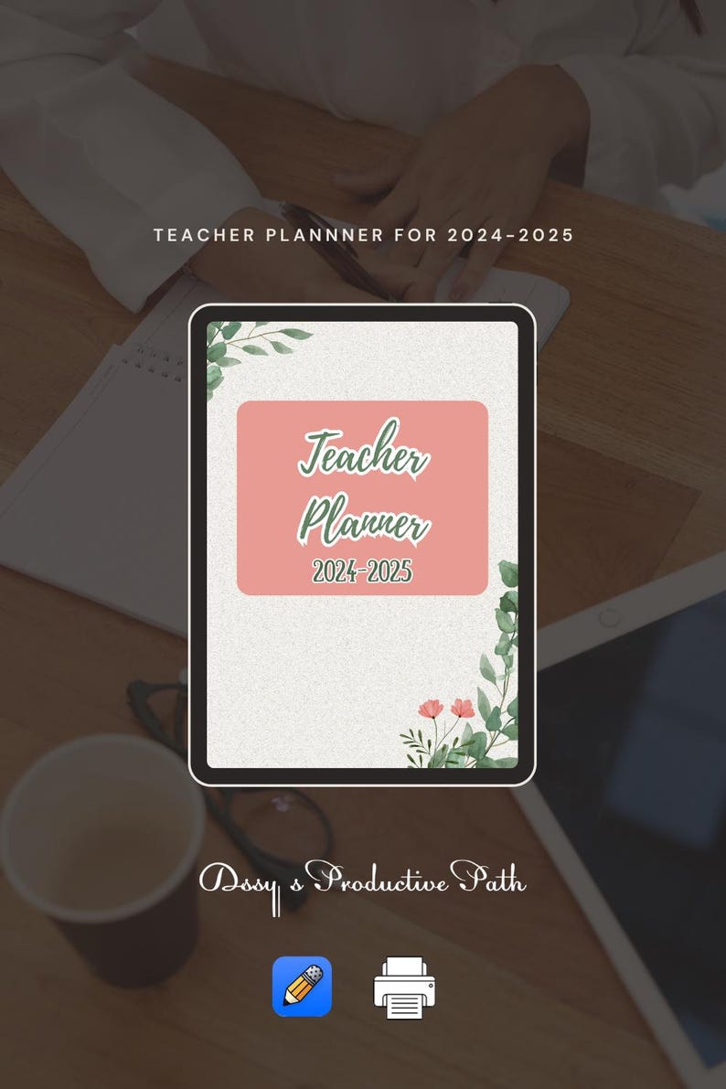 Teacher Planner 2024/2025, Digital Planner, iPad Planner, Printable ...
