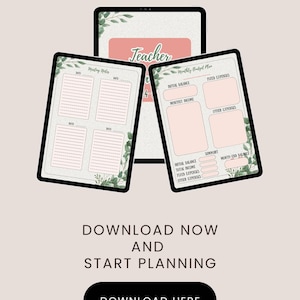 Teacher Planner 2024/2025, Digital Planner, iPad Planner, Printable ...