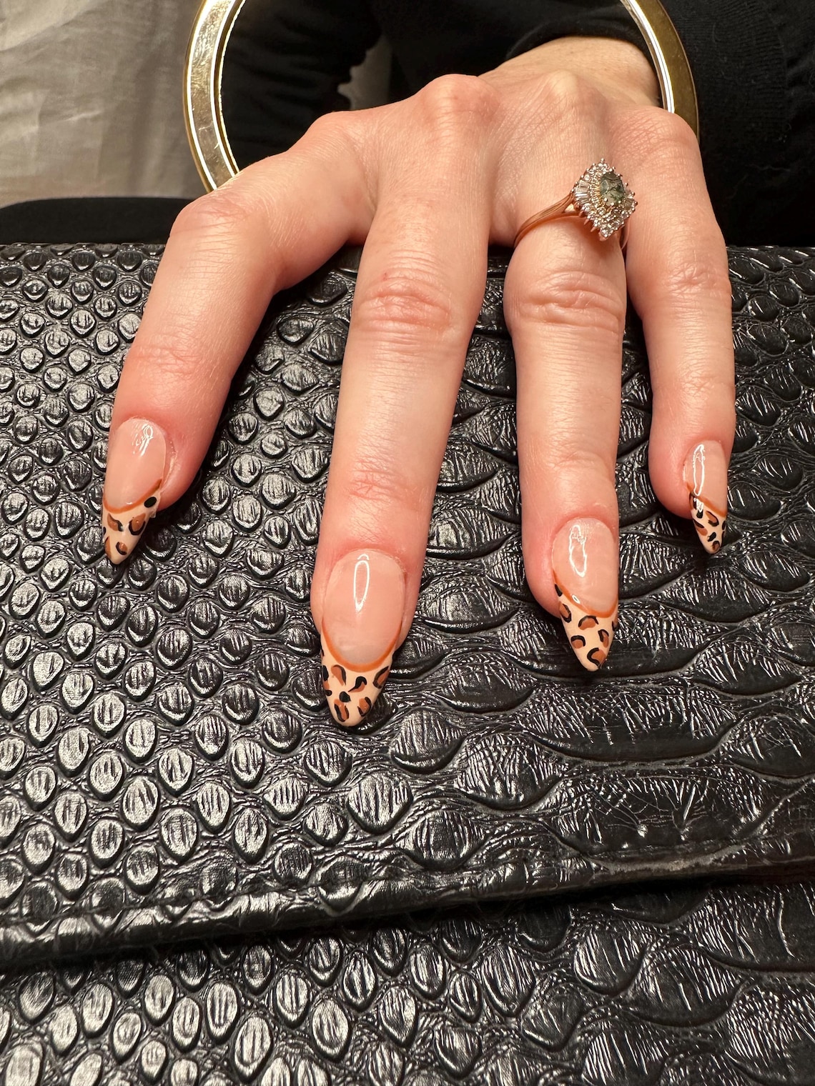 Cheetah Print French Tips Gel Press on Nails - Etsy