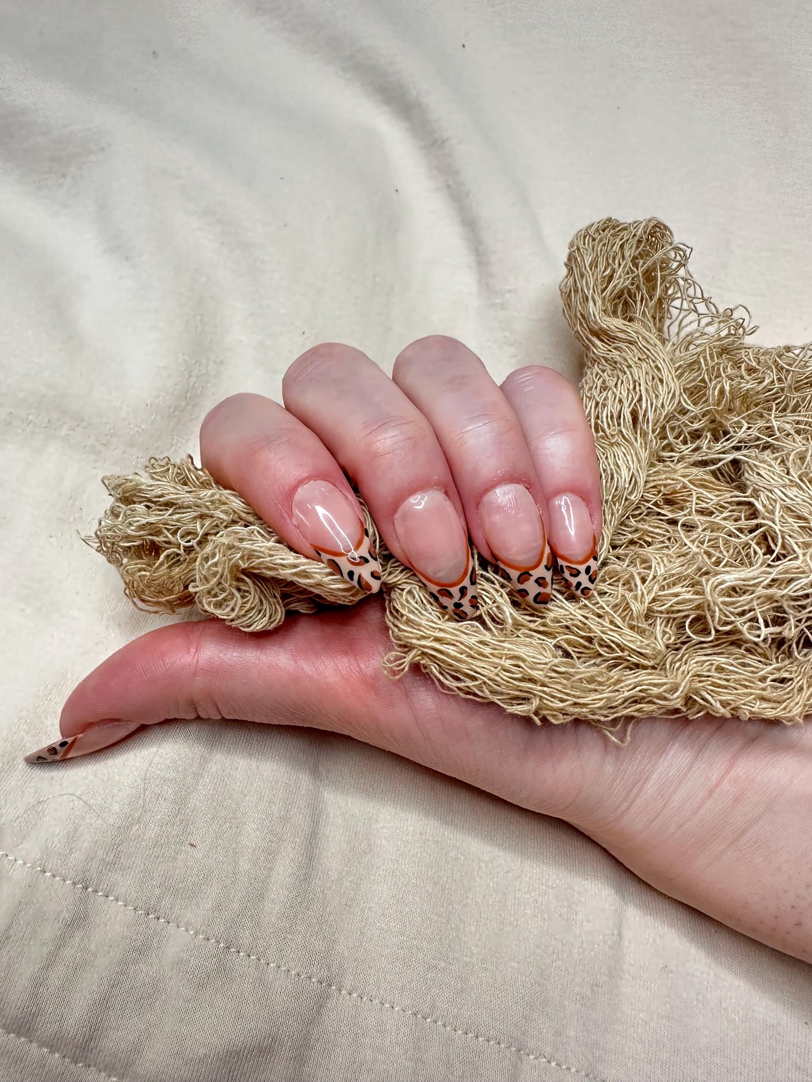 Cheetah Print French Tips Gel Press on Nails - Etsy