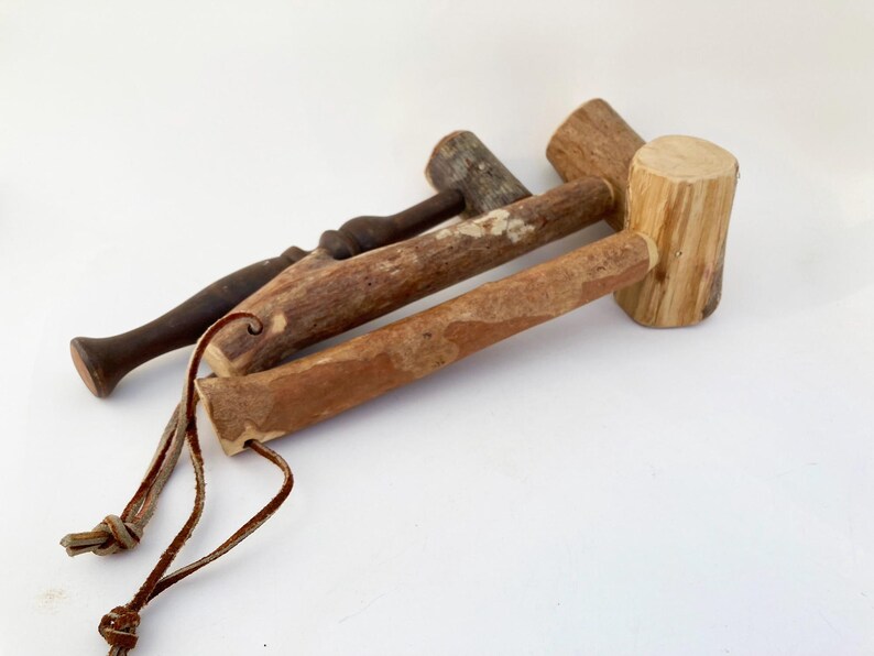 Rustic Natural Wood Mallets, Primitive Hammers - Etsy