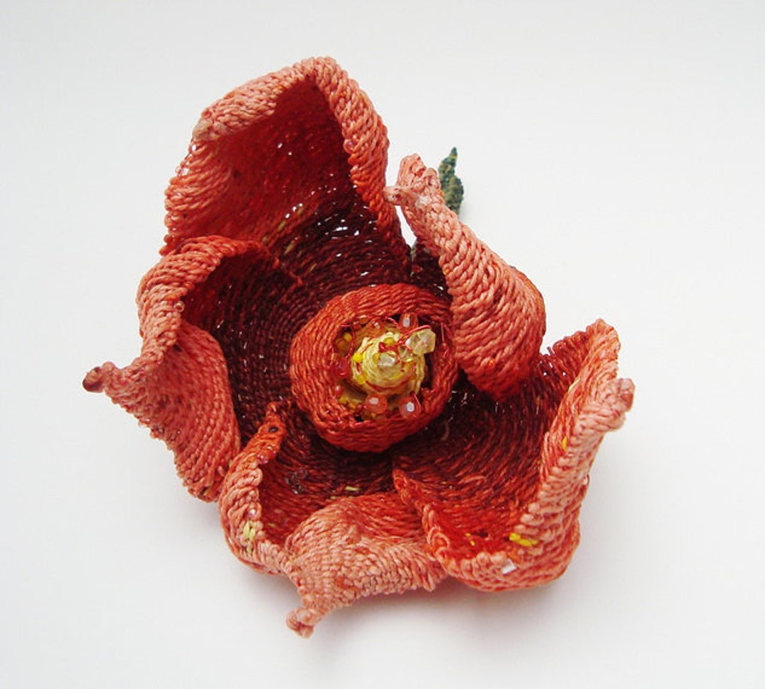 Woven Flower Fiber Art Sculpture Soft Sculpture Blossom - Etsy