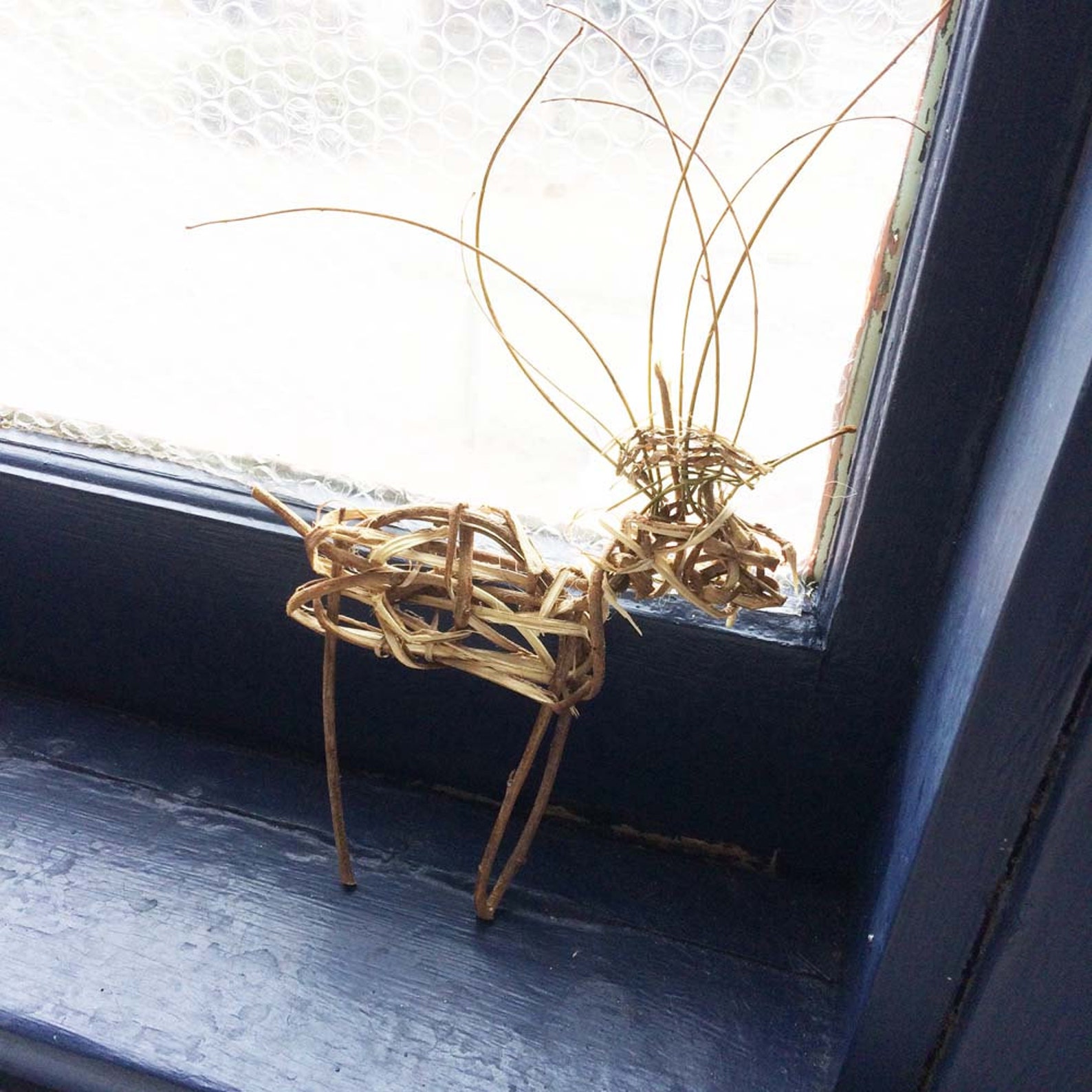 Set of 2 Larger Primitive Twig Figures, Hunting Magic, Prehistoric ...