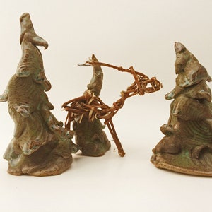 Primitive Twig Deer Figures: Rustic Christmas Ornament Set - Etsy