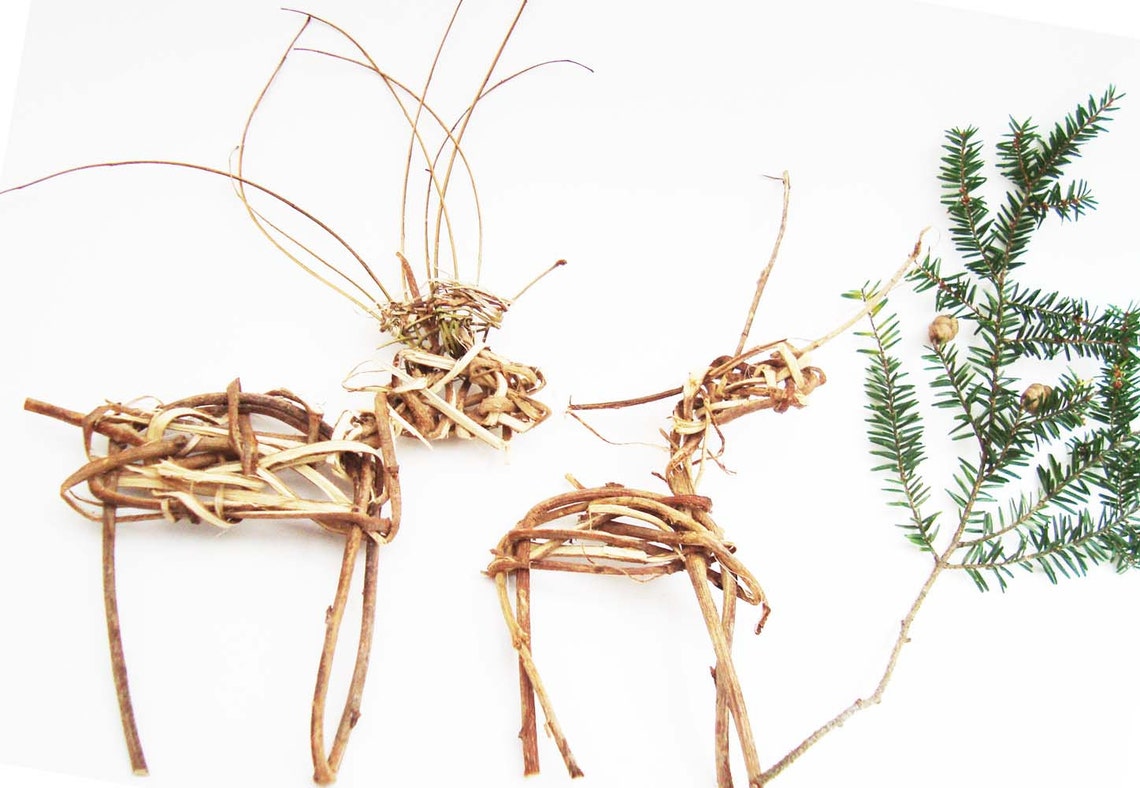 Set of 2 Larger Primitive Twig Figures Hunting Magic - Etsy