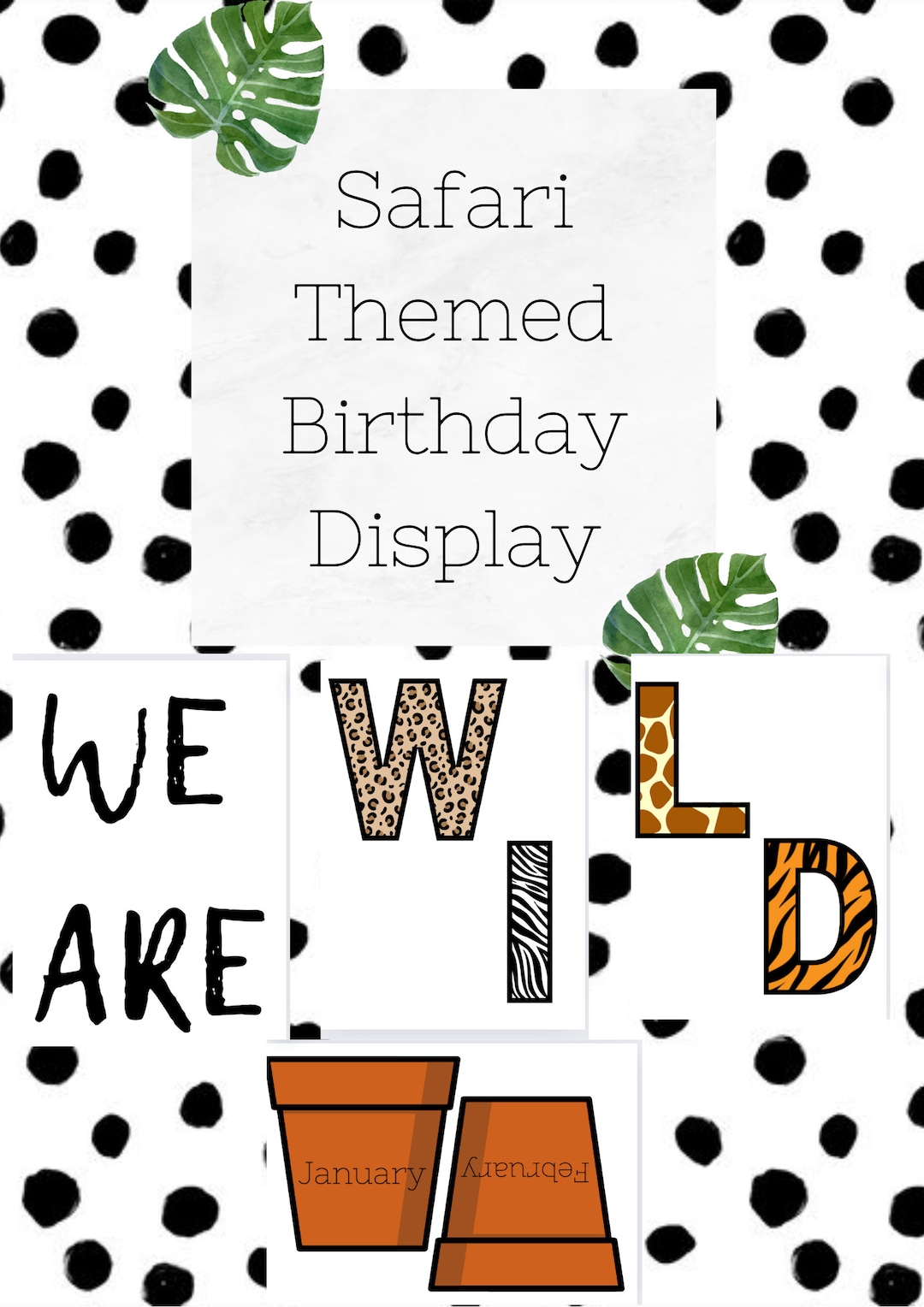 Safari Themed Classroom Birthday Display - Etsy