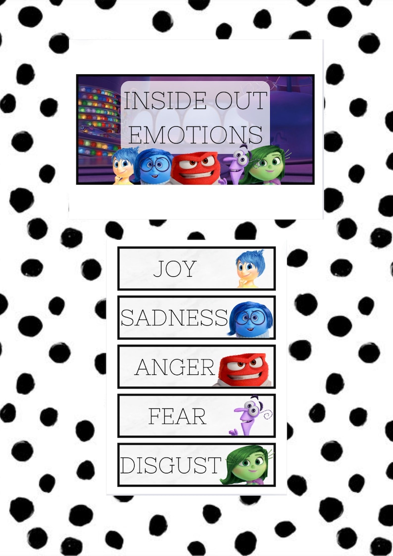 Inside Out Emotions Check-in - Etsy