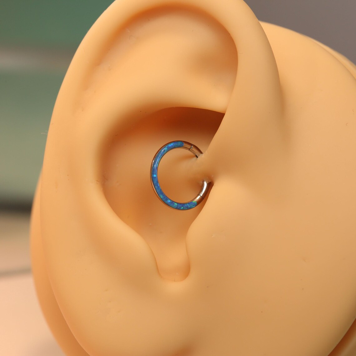 Blue Opal Septum Piercing Nasal Septum Piercing Ring Nose Ring Septum ...