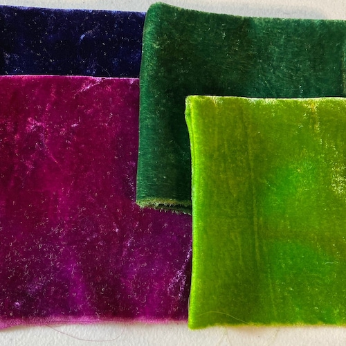 Hand Dyed Silk Velvet Color Wheel | Etsy