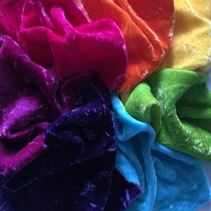 Hand Dyed Silk Velvet -- Color Wheel - Etsy