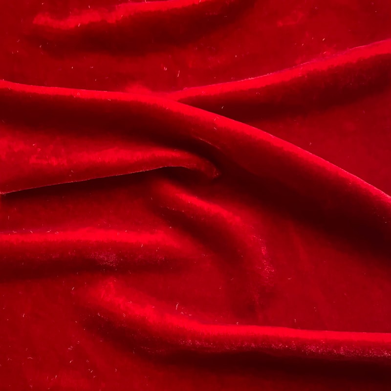 Red Velvet Fabric - Etsy