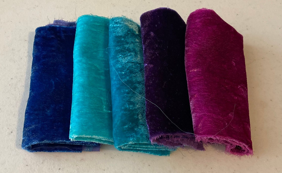 Hand Dyed Silk Velvet | Etsy