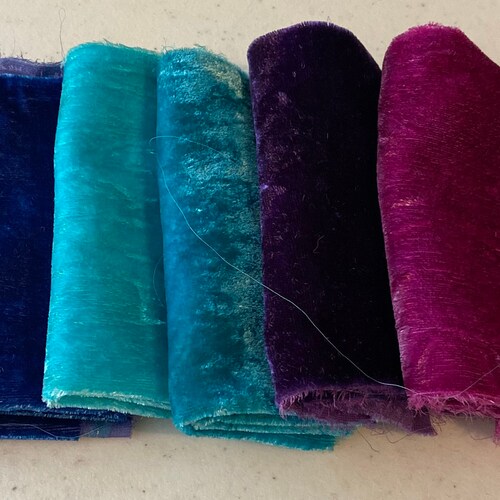 Hand Dyed Silk Velvet Color Wheel - Etsy