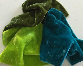 Hand Dyed Silk Velvet Color Wheel | Etsy