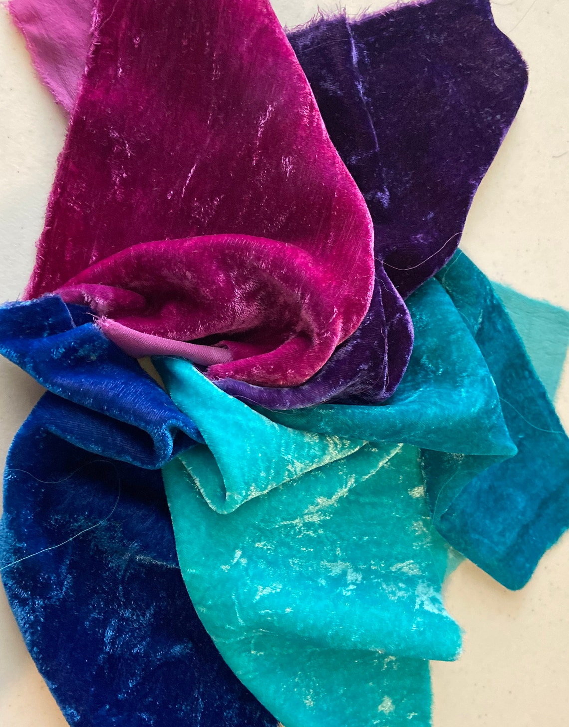 Hand Dyed Silk Velvet | Etsy