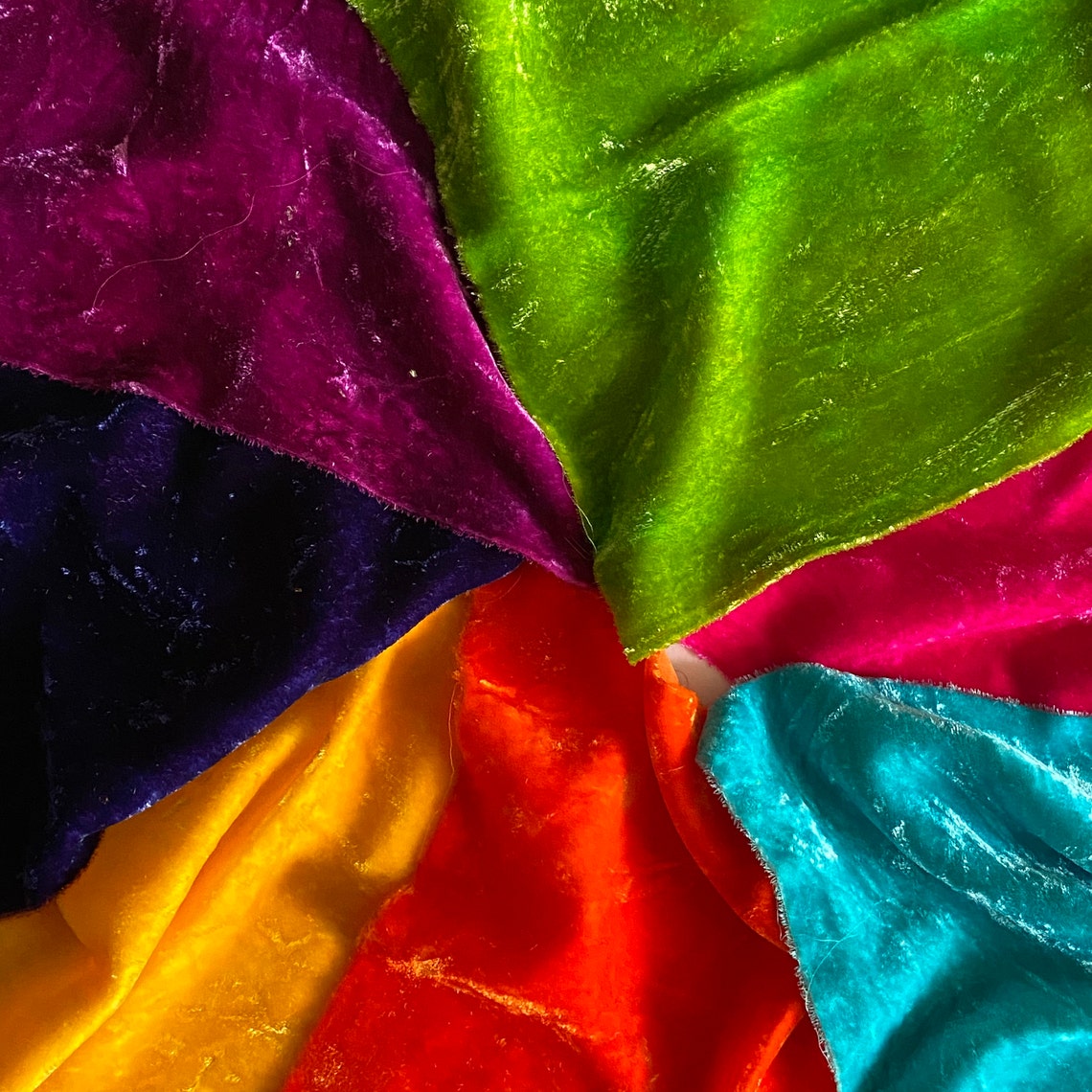 Hand Dyed Silk Velvet Color Wheel - Etsy