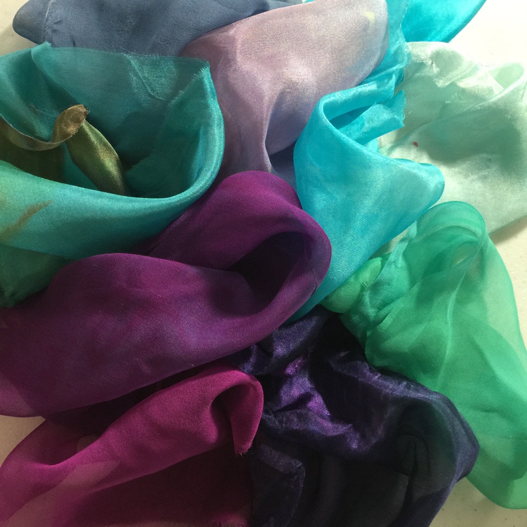 Silk Fabric Scraps Silk Gauze and Pongee Silk for Nuno Felting Hand ...
