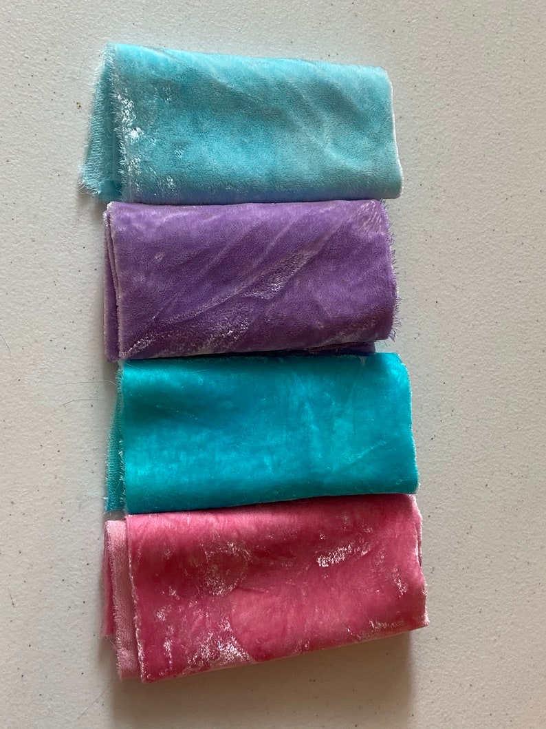 Silk Velvet Fabric Hand Dyed Velvet - Etsy