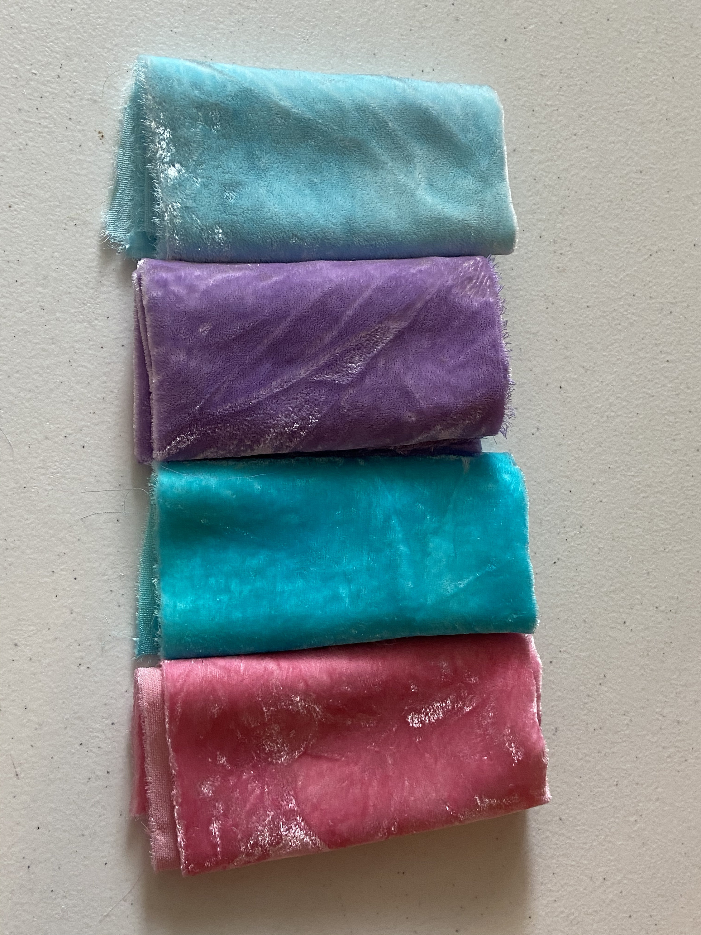 Silk Velvet fabric hand dyed velvet | Etsy
