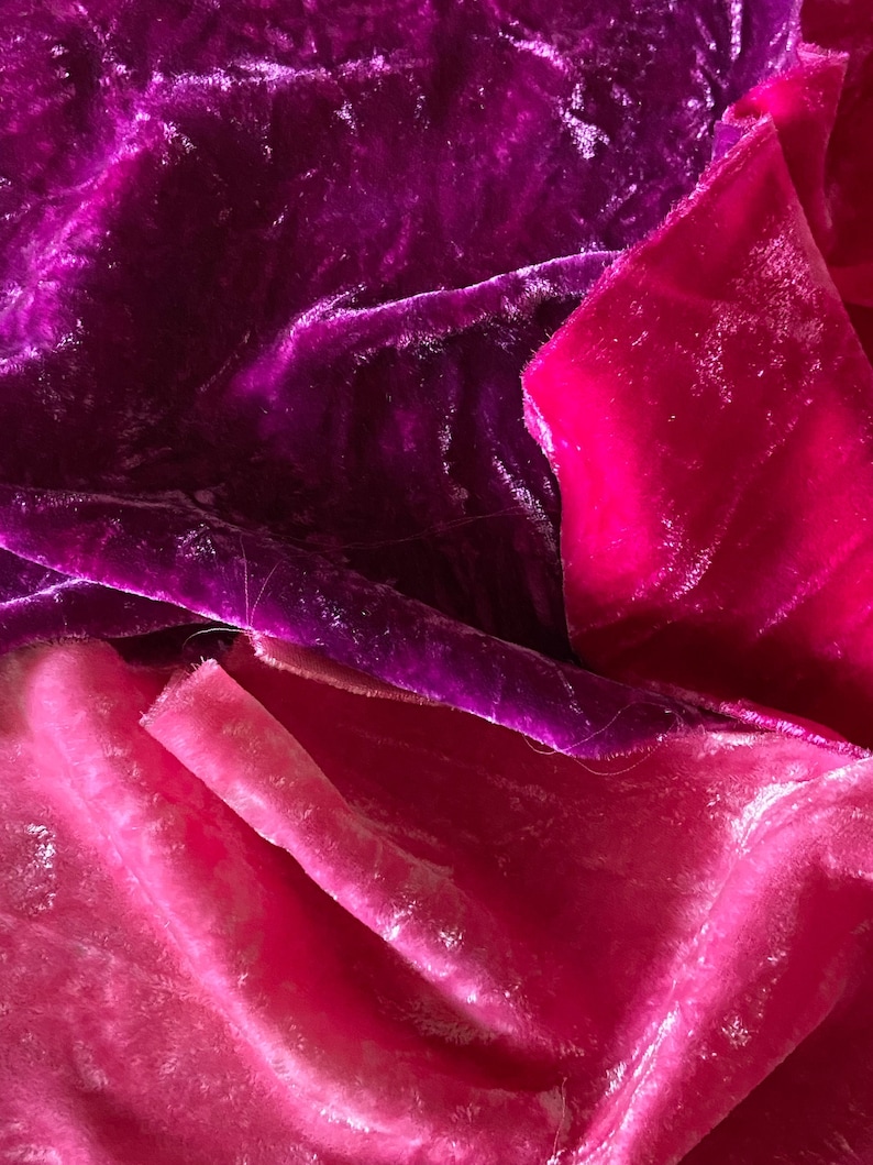 Hand Dyed Silk Velvet Valentine Velvet - Etsy