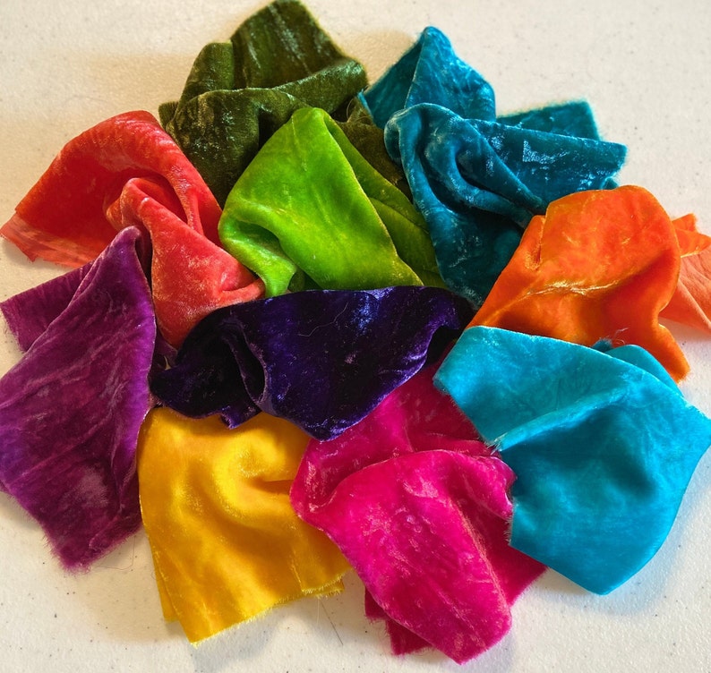 Silk Velvet Hand Dyed Fabric | Etsy