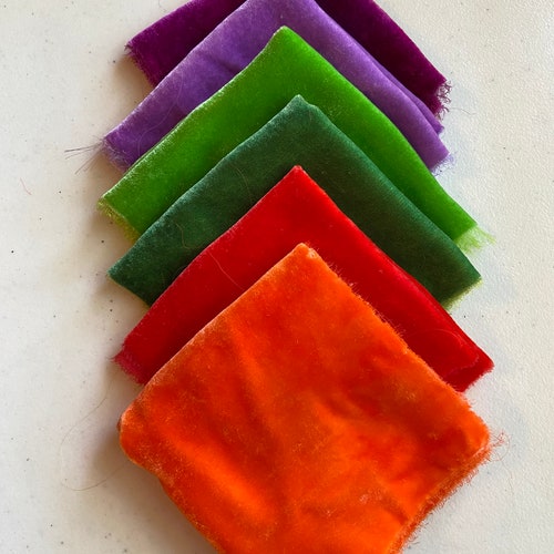 Hand Dyed Silk Velvet Color Wheel - Etsy