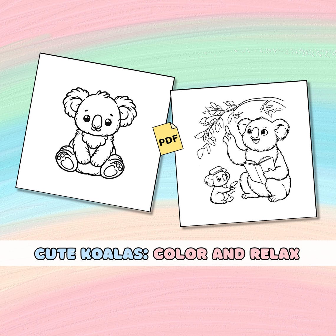 20 Printable Cute Koalas Coloring Pages for Kids and Adults High ...