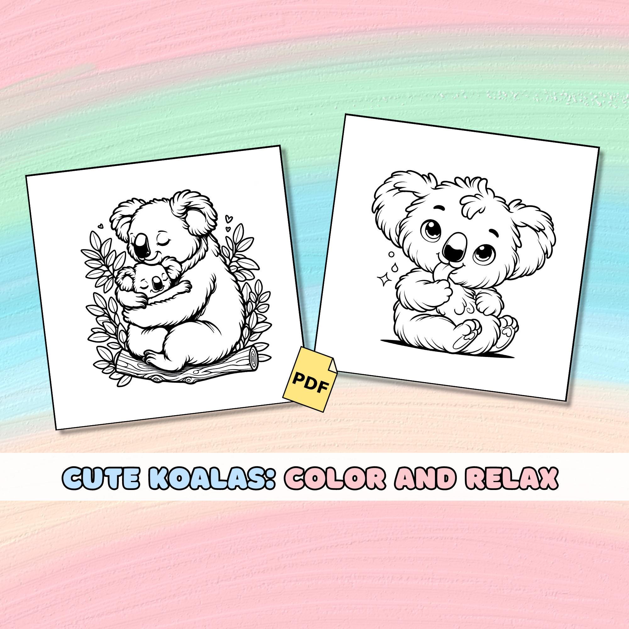 20 Printable Cute Koalas Coloring Pages for Kids and Adults High ...
