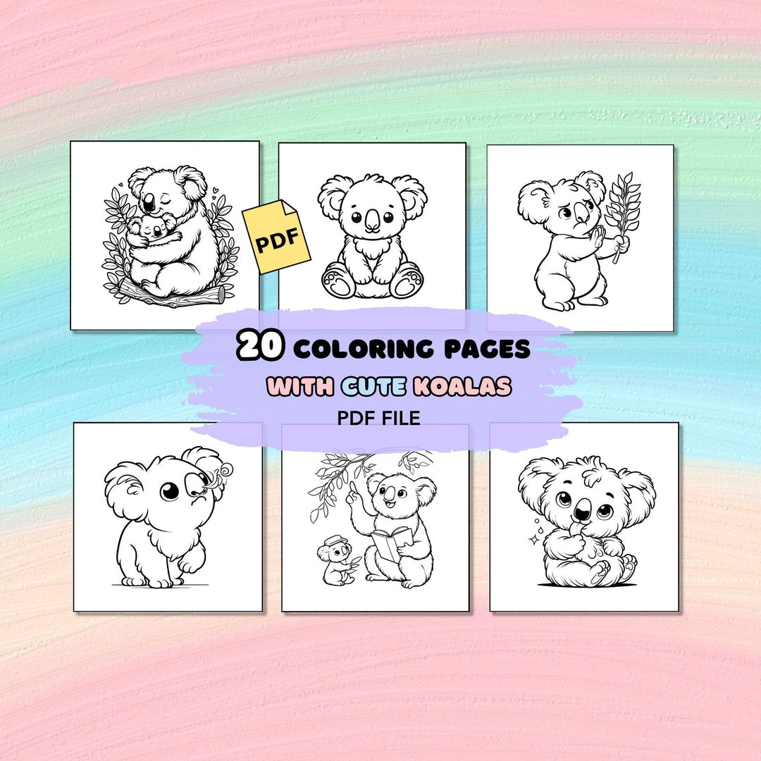 20 Printable Cute Koalas Coloring Pages for Kids and Adults High ...