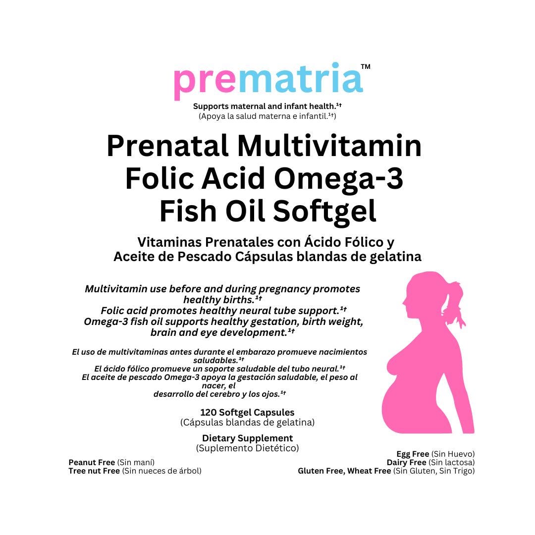 Prenatal Multivitamin Folic Acid Omega-3 Fish Oil Softgel - Etsy