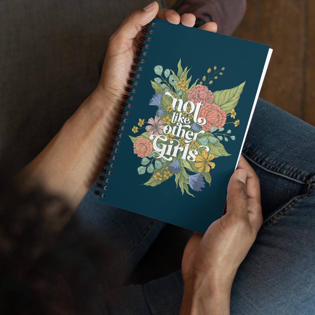 Grateful Dead Floral Notebook - "not Like Other Girls", Dotted Journal ...
