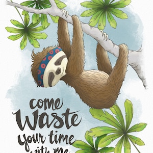 Phish Baby Sloth Print / Waste / Kids Prints / Music Baby / Kids Phish ...