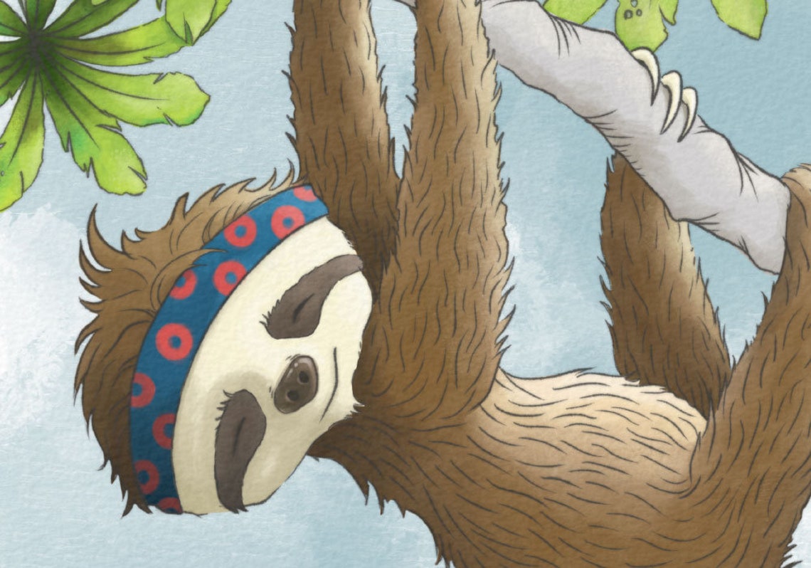 Phish Baby Sloth Print / Waste / Kids Prints / Music Baby / - Etsy