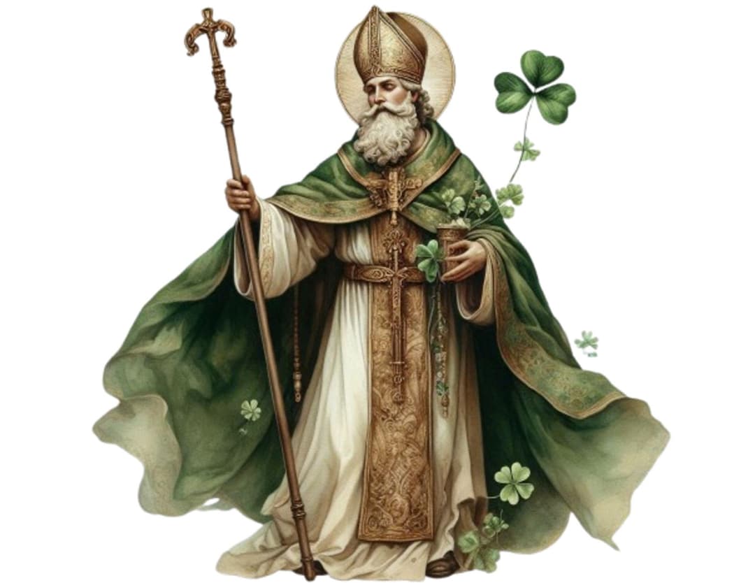 12 Watercolor Saint Patrick ,vintage Saint Patrick Clipart, Religious ...