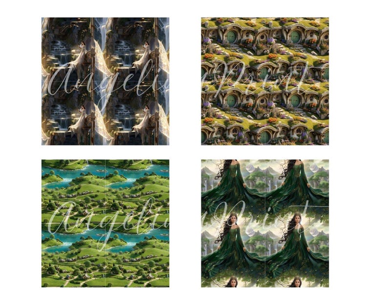 Set of 23 Middle-earth Seamless Patterns, Digital Paper, Middle-earth ...