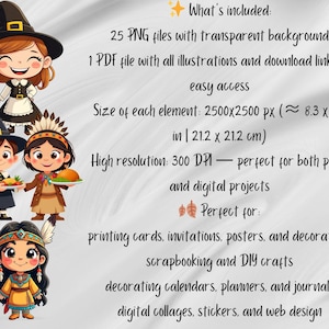 25 Cute Thanksgiving Clipart | Pilgrims, Native Americans, Turkey ...