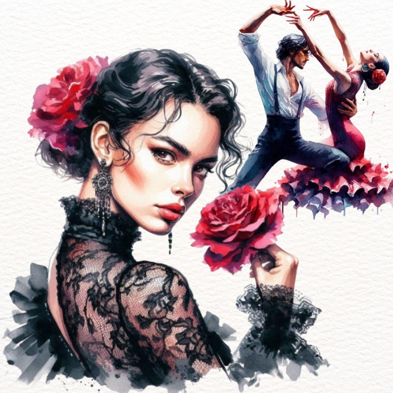 Fiery Passionate Couple - Etsy